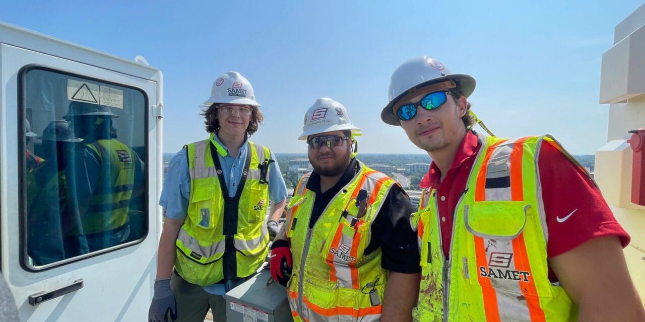 Interns Climb Samet’s Tallest Crane in Charlotte | Samet